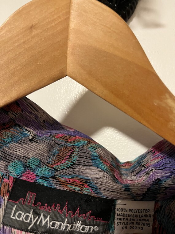 Vintage Lady Manhattan abstract floral blouse - Gem