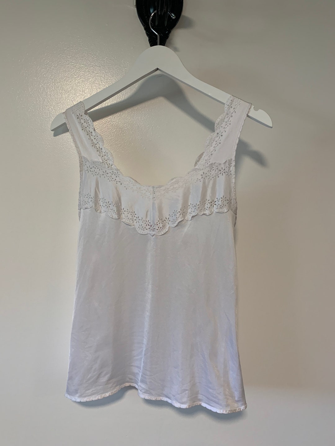 Vintage White PINK LADY Camisole / Tank Top - Etsy