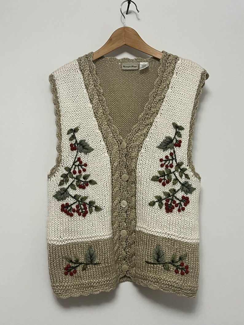 Huntington Ridge Vest Floral Embroidery - Etsy