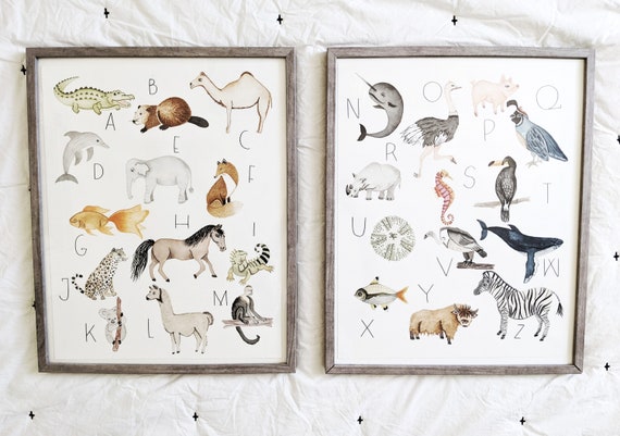 Animal Alphabet Poster ABC Animal Poster Animal ABC - Etsy
