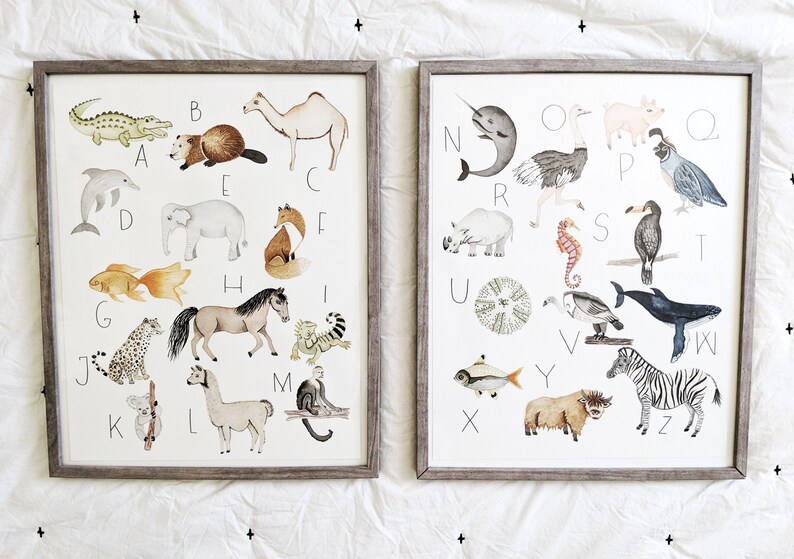 Animal Alphabet Poster ABC Animal Poster Animal ABC - Etsy