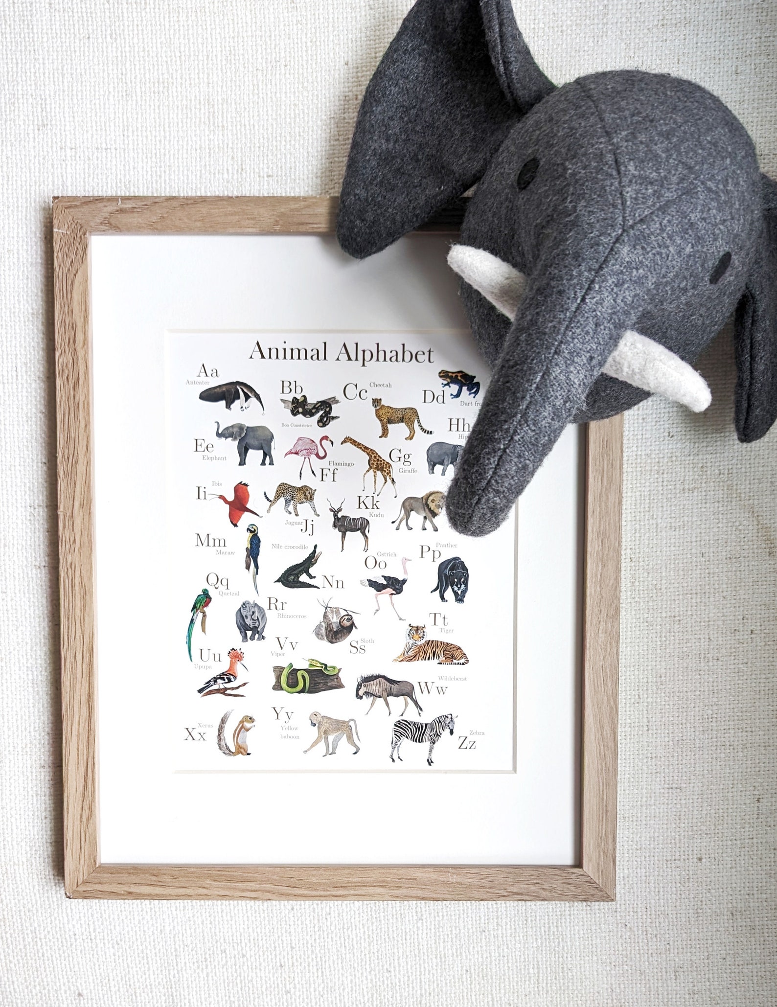 Safari ABC Print, Jungle ABC Print, Nursery Alphabet, Safari Alphabet ...