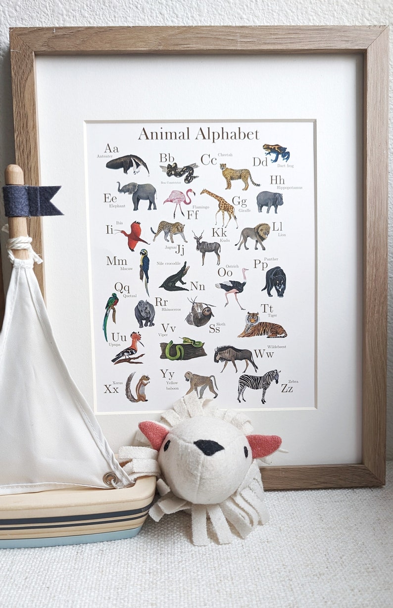 Safari ABC Print, Jungle ABC Print, Nursery Alphabet, Safari Alphabet ...