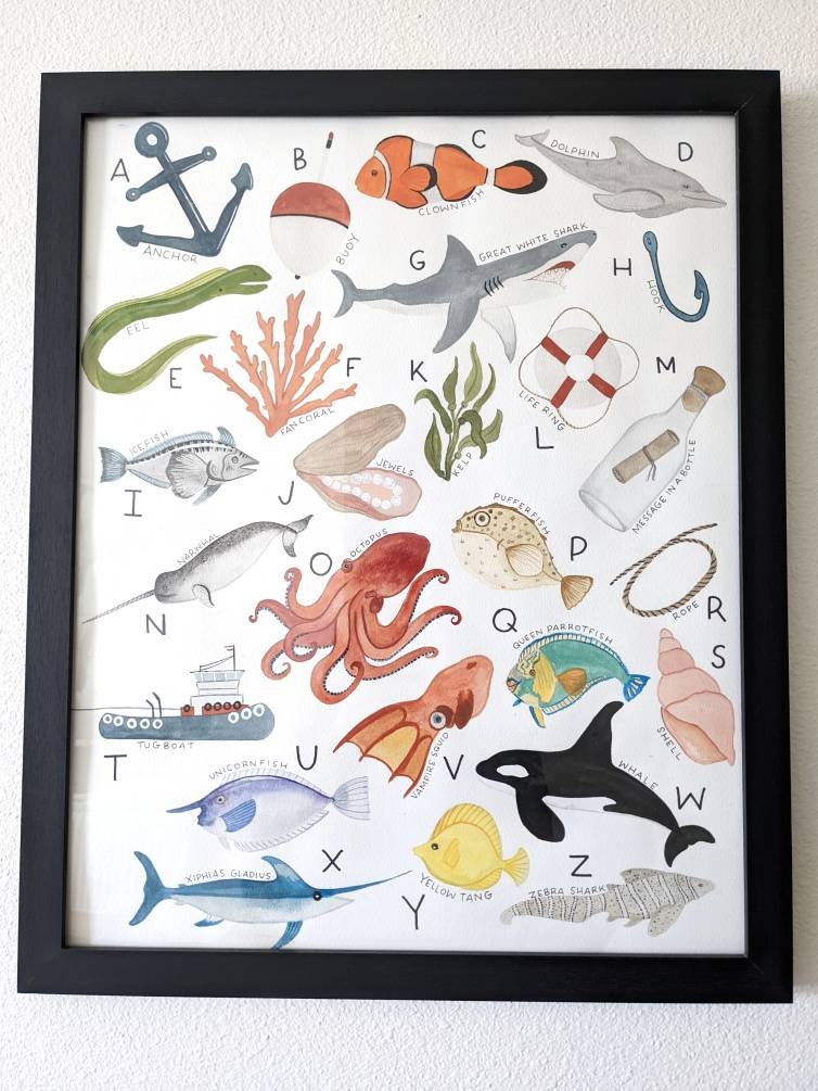 Ocean ABC Poster, Ocean Alphabet - Etsy