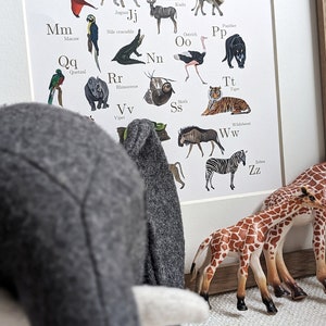 Safari ABC Print, Jungle ABC Print, Nursery Alphabet, Safari Alphabet ...