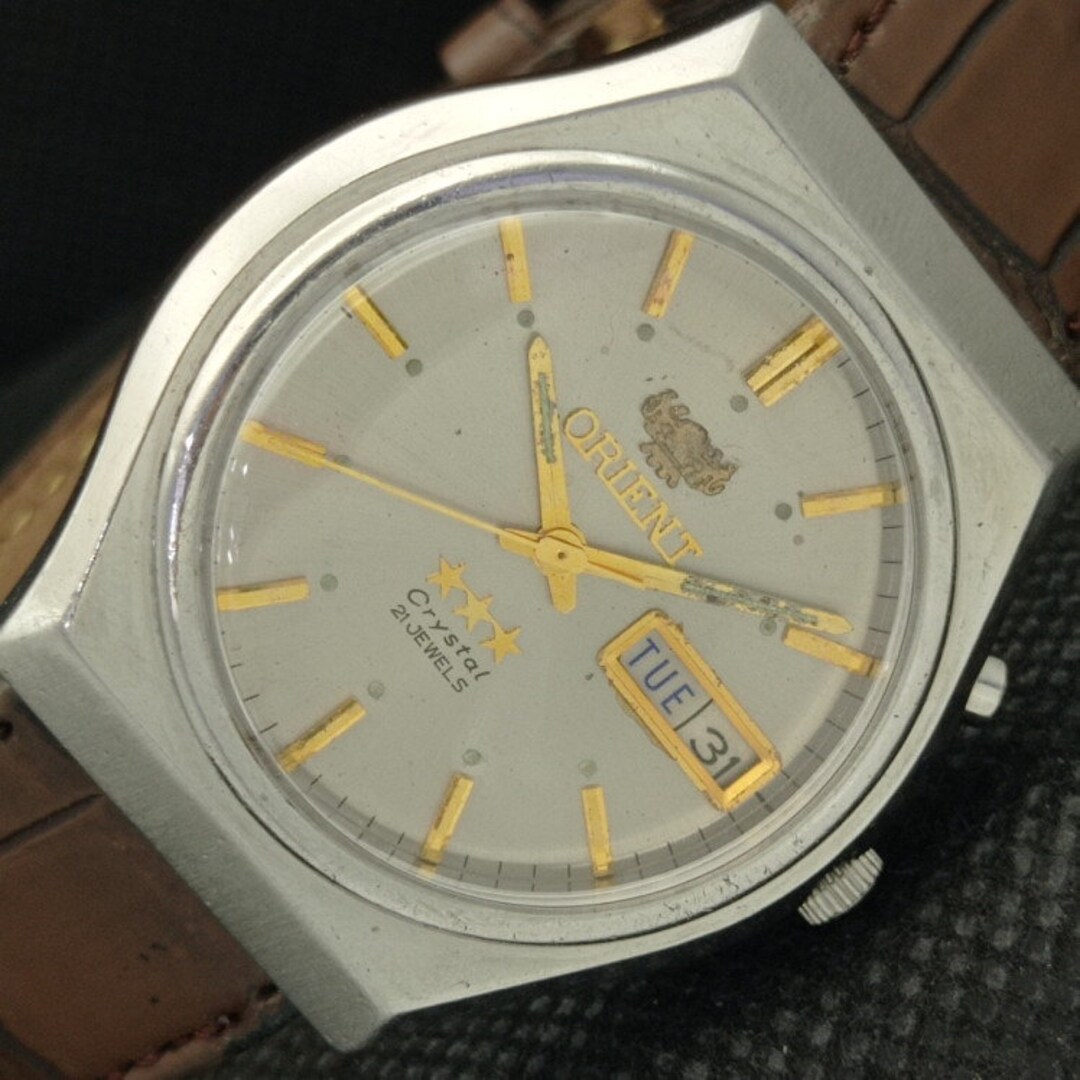 Vintage Orient Crystal Automatic 46943 Japan Mens Day/date Original ...