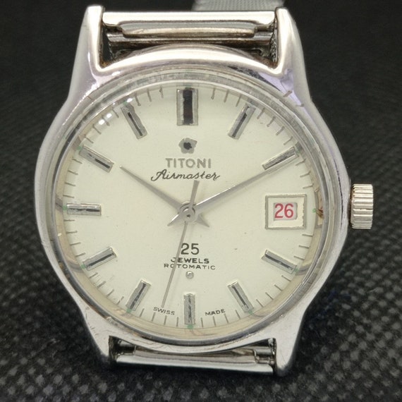 Vintage Titoni airmaster rotomatic Swiss mens date wa… - Gem