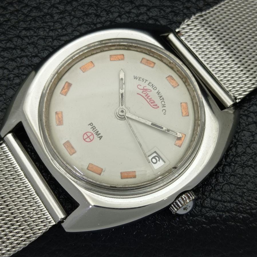 Rare West End Watch Co Sowar Prima Hand-winding Swiss Mens White Dial ...