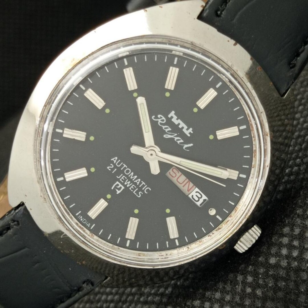 Classic Hmt Rajat 6501 Automatic Indian Mens Black Dial Watch A424906-a ...