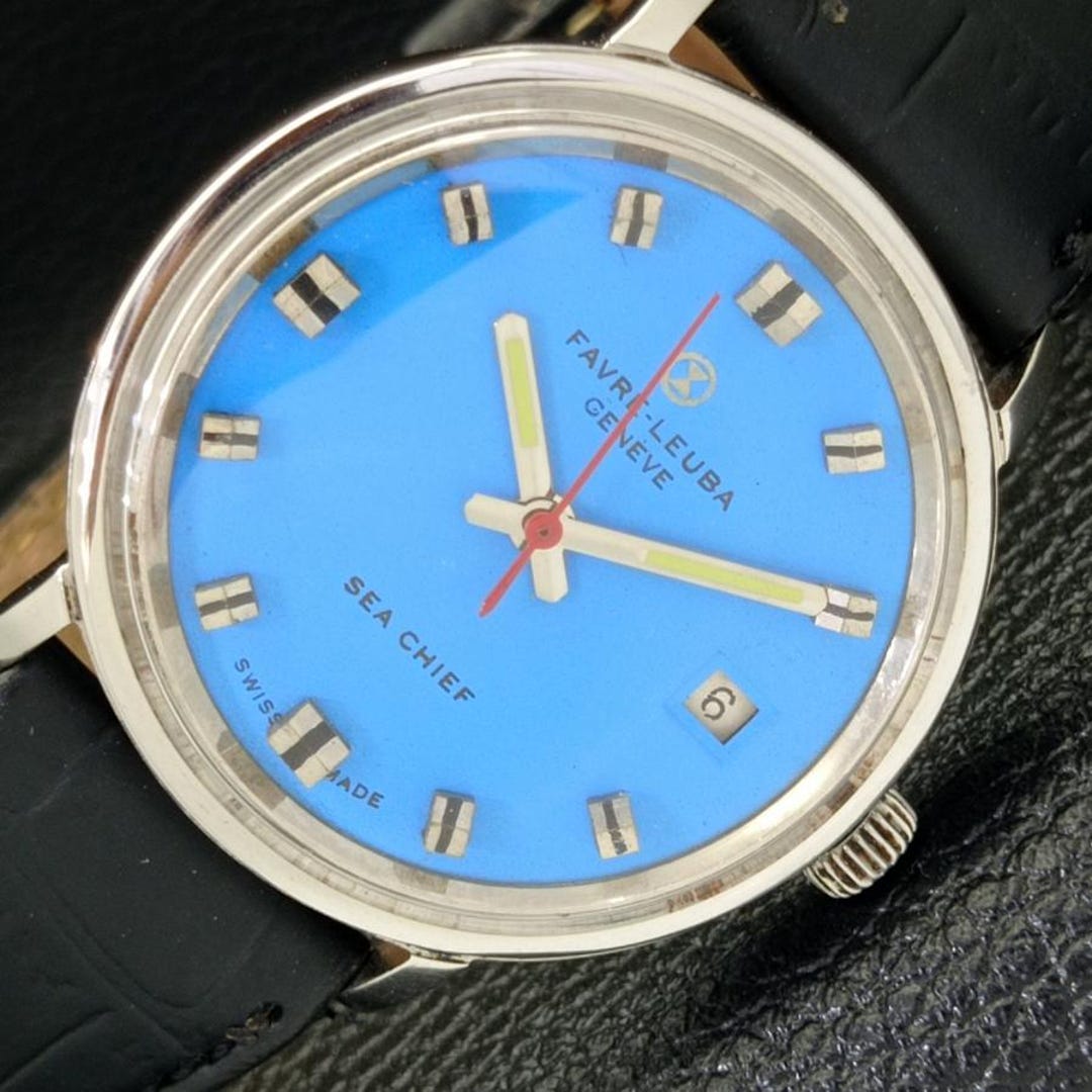 Elegant Vintage Favre Leuba Geneve Sea Chief Swiss Hand-winding Mens ...