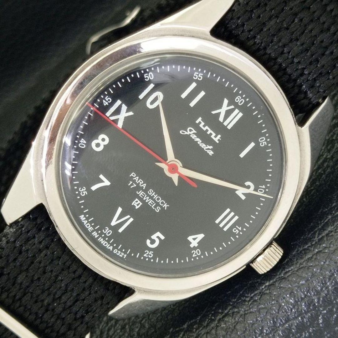 Vintage Hmt Janata Hand-winding Mens Black Dial Watch A600008-a - Etsy