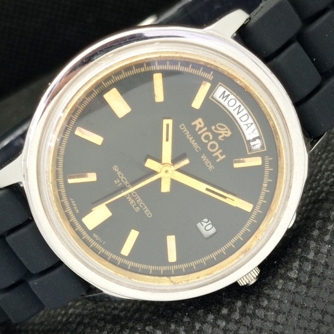 Day 12 Vintage Ricoh Dynamic Wide R31 Automatic Japan Mens Day/date ...