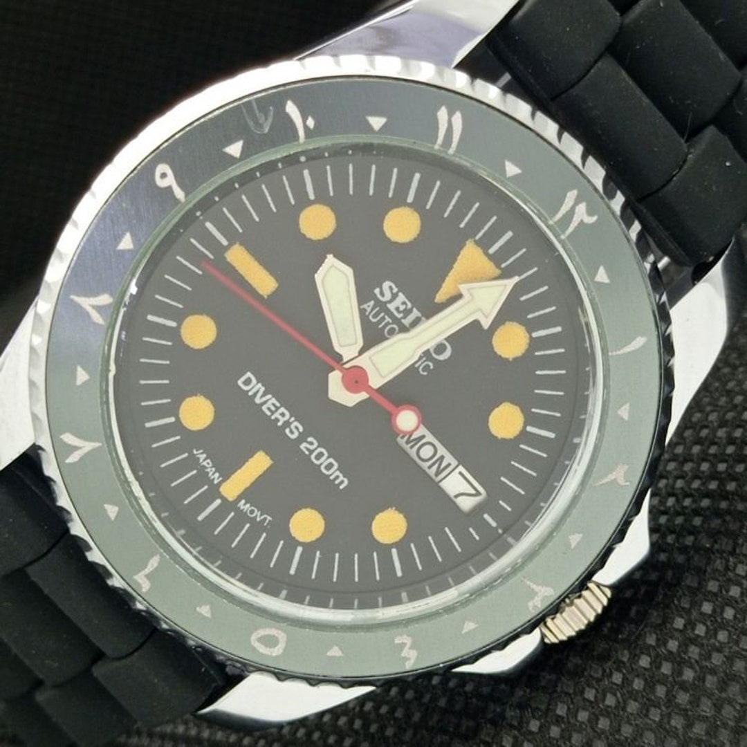Vintage Refurbished Seiko Diver Style Automatic 6309a Japan Black Dial ...