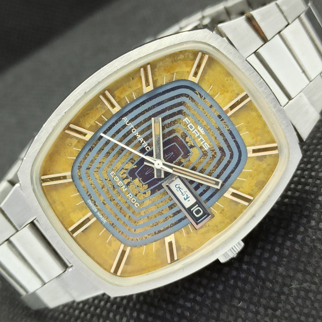 Rare Vintage Fortis Eden Roc Automatic Eta 2789 Swiss Mens Day/date ...