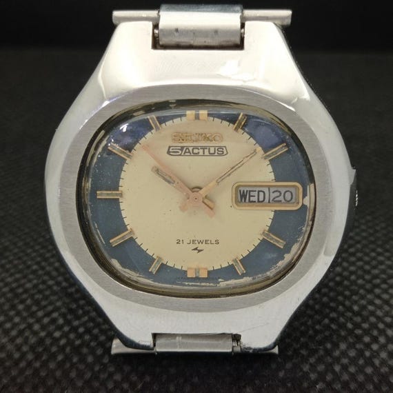 Antique Seiko 5 Actus automatic 7019a mens Japan day/… - Gem