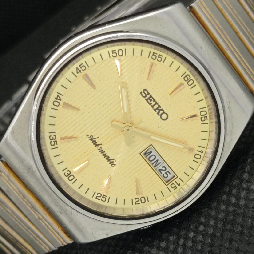 Genuine Vintage Seiko Automatic 6309a Japan Mens Day/date Golden Dial ...