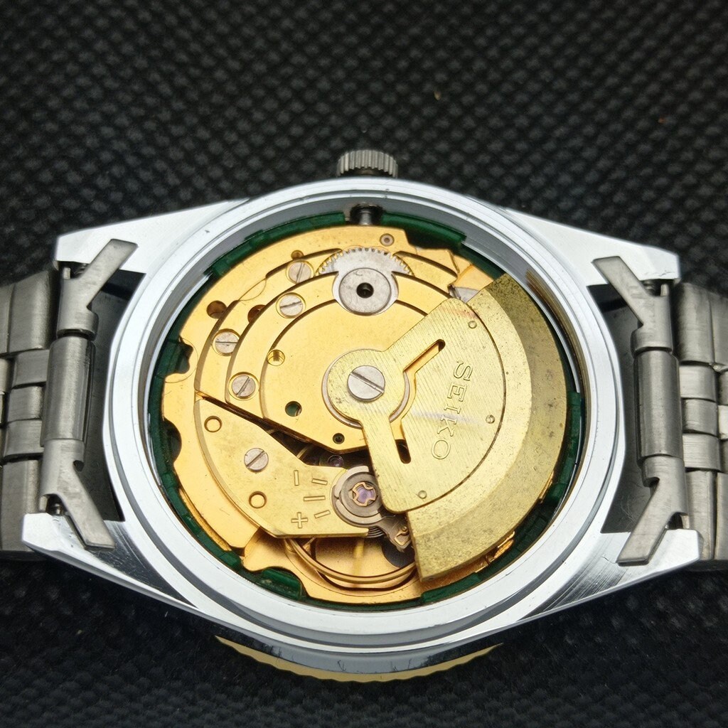 Vintage Seiko Transparent Back Japan Mens Day/date Automatic Black Dial ...