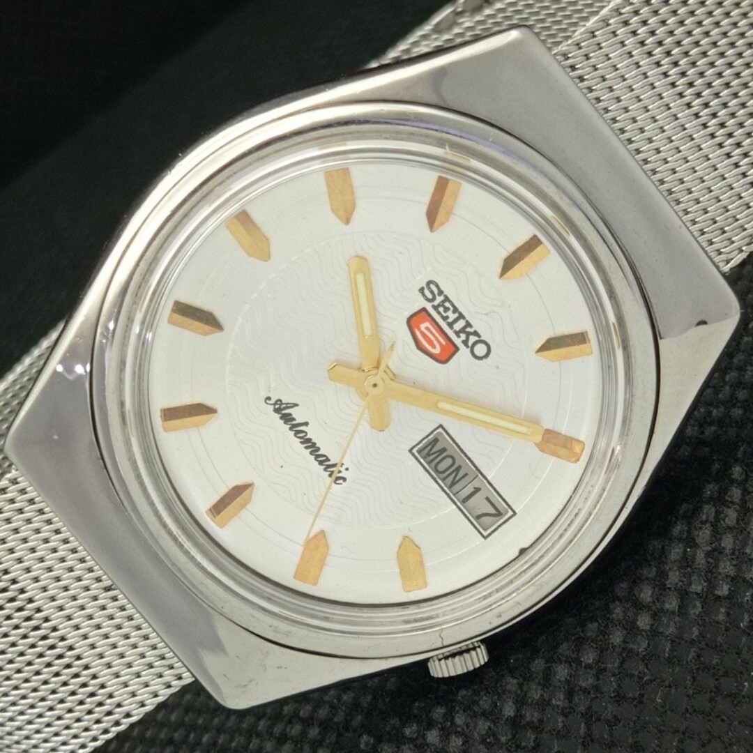 Vintage Seiko 5 Automatic 7005a Japan Mens Day/date Silver Dial Watch ...