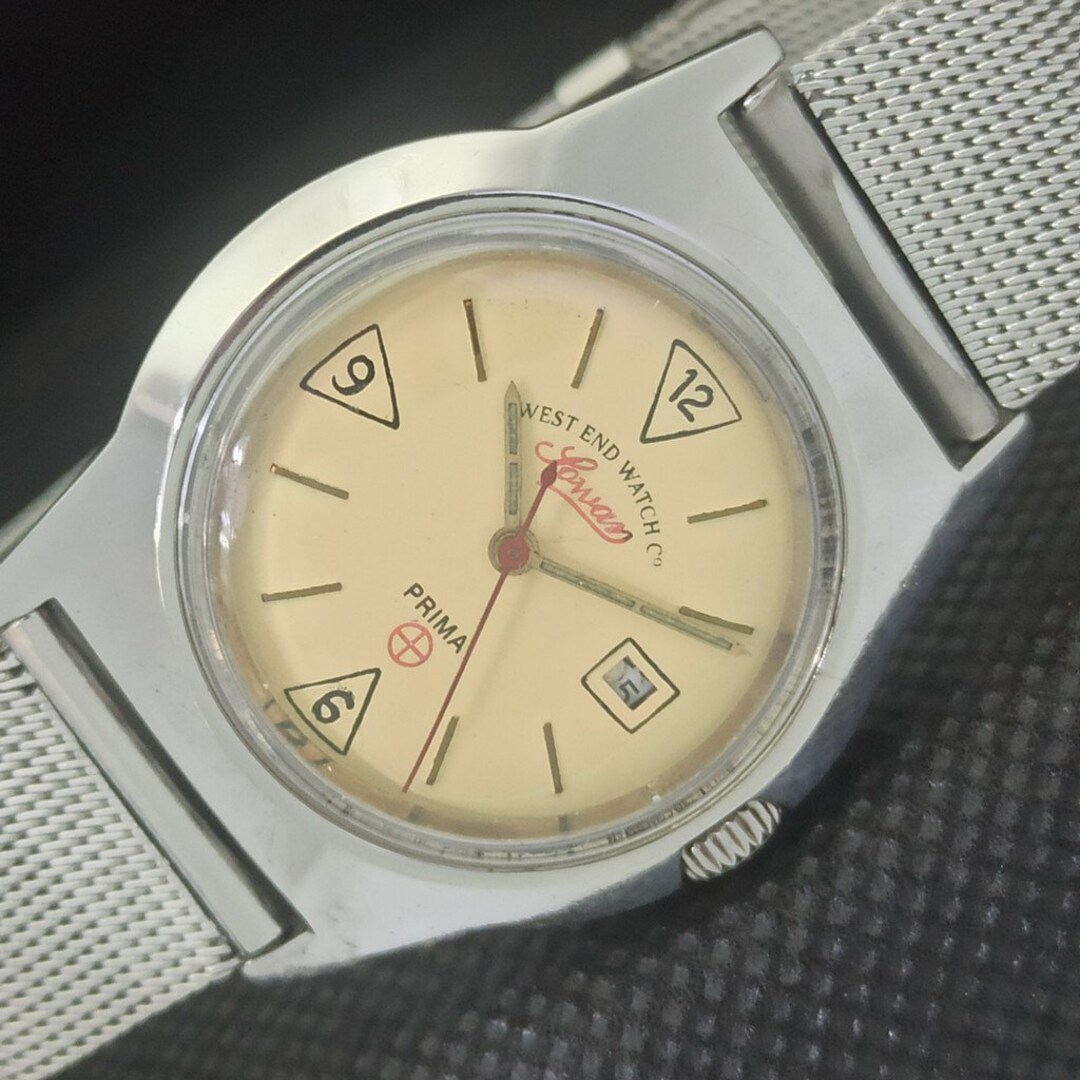 Vintage West End Watch Co Sowar Prima Hand-winding Swiss Boy Date Beige ...
