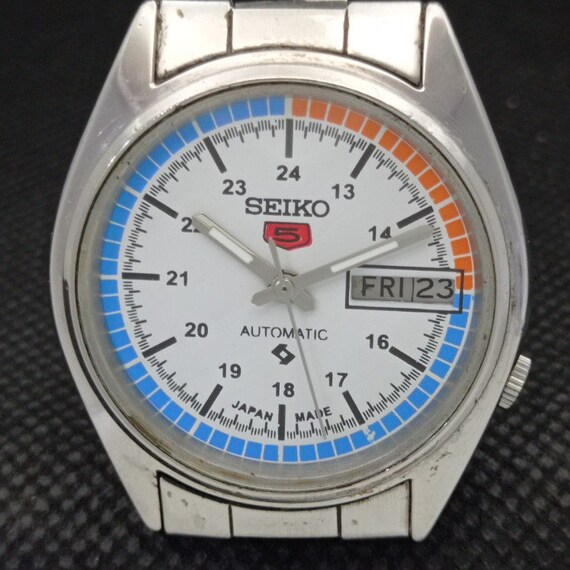 Genuine Vintage Seiko 5 automatic 7019a japan mens da… - Gem