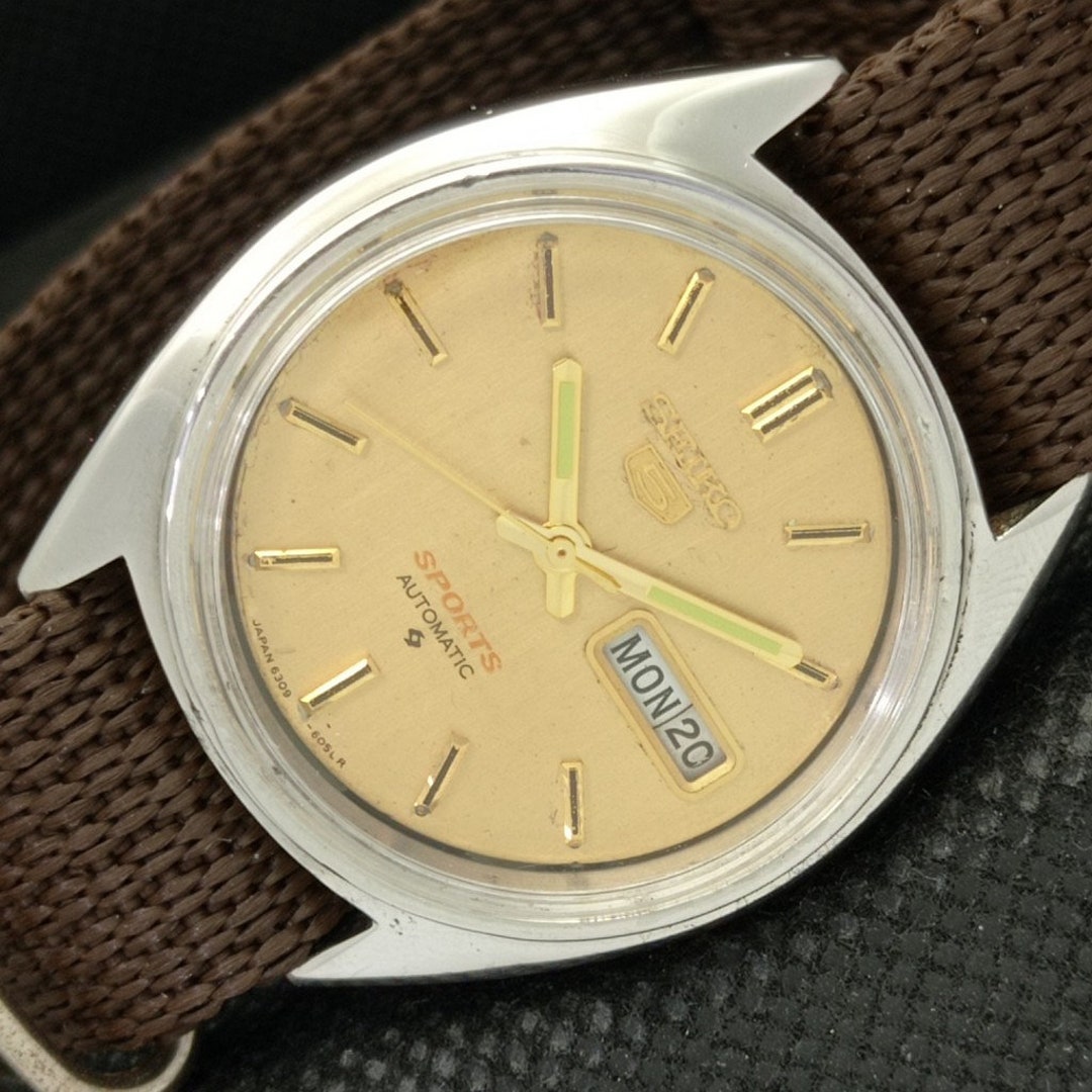 Vintage Seiko 5 Sports Automatic 6309a Japan Mens Day/date - Etsy