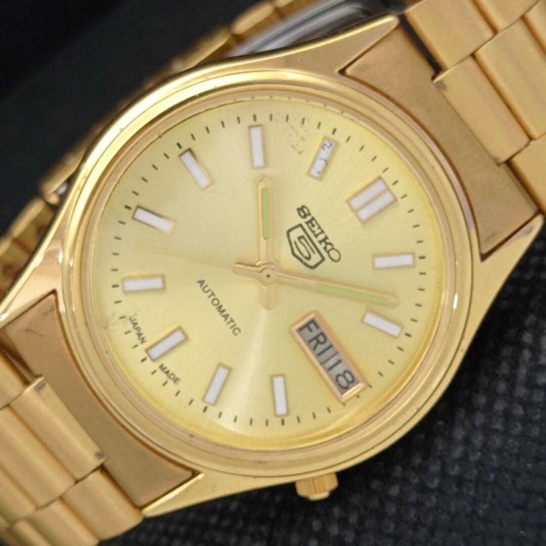 Vintage Unused Seiko 5 Automatic 7009a Japan Mens Day/date Gold Plated ...