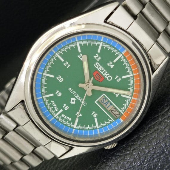 Genuine Vintage Seiko 5 Automatic 7009a Japan Mens Da… - Gem
