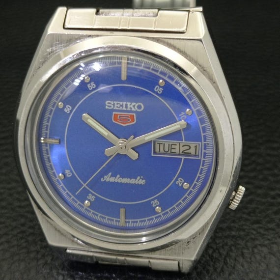 Genuine Vintage Seiko 5 Automatic 7009a Japan Mens Da… - Gem