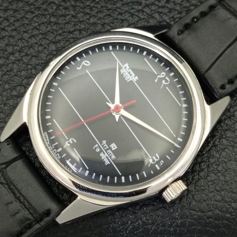 Vintage Hmt Janata Indian Hand-winding Mens Black Dial Watch A430864-a ...