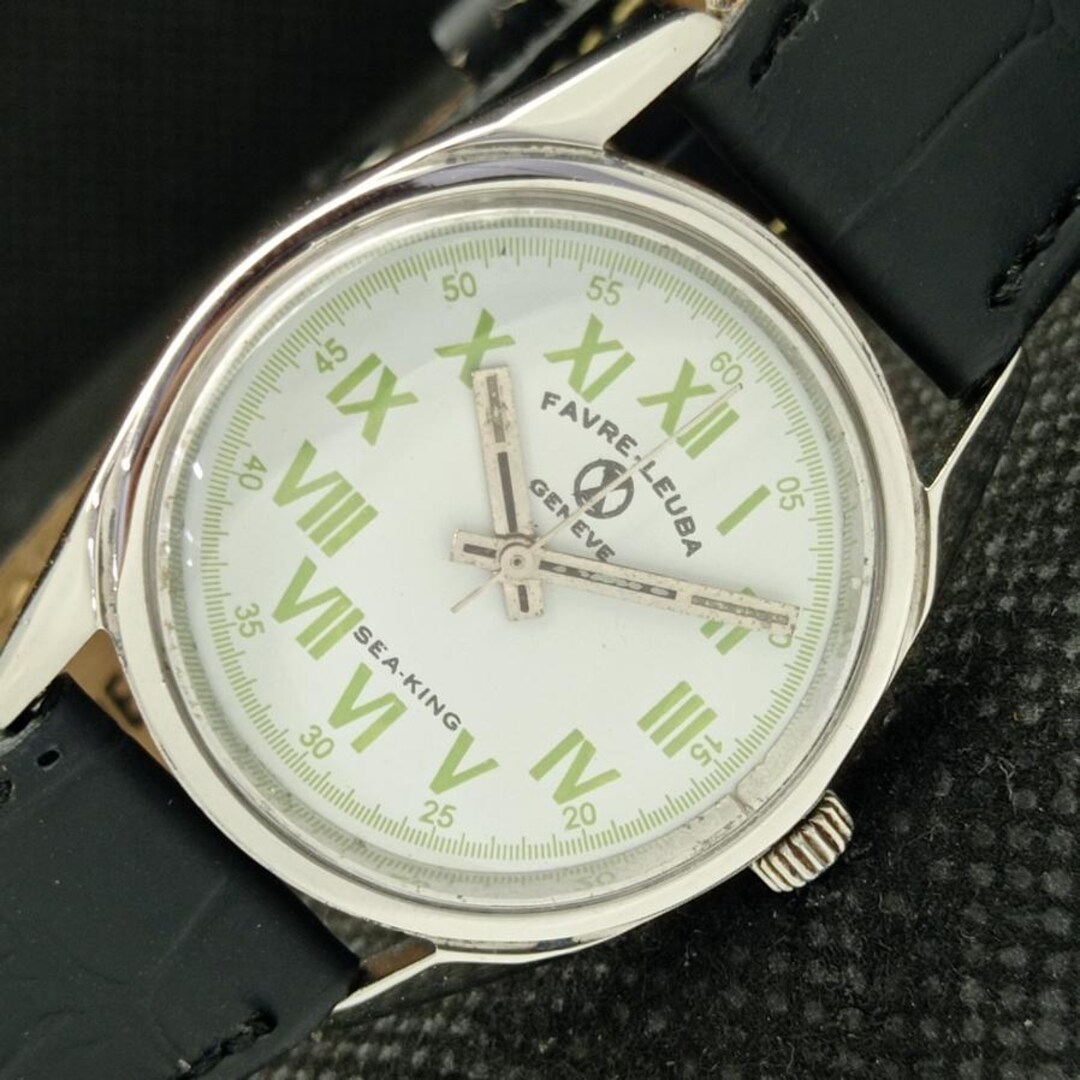 Vintage Favre Leuba Geneve Sea King Swiss 253 Mens Hand-winding Sign ...