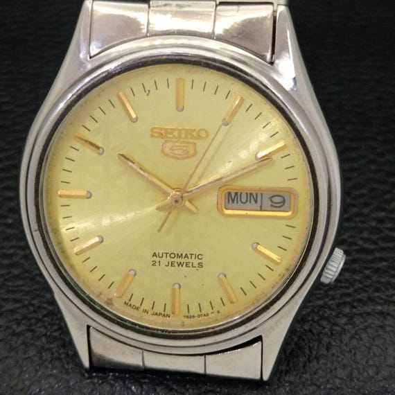 Genuine Vintage Seiko 5 Automatic 7009a Japan Mens Da… - Gem