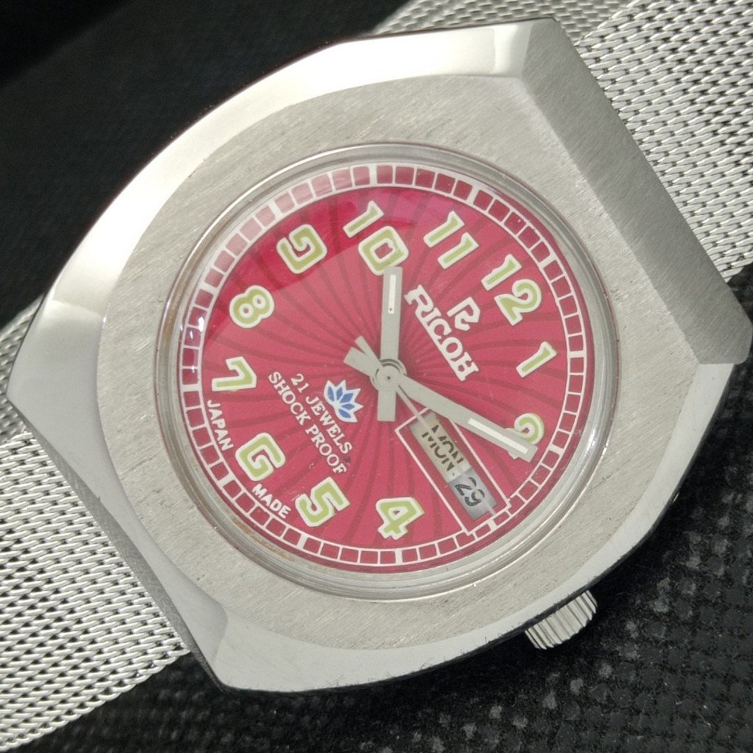 Vintage Ricoh R31 Automatic Japan Mens Day/date Red Dial Watch - Etsy