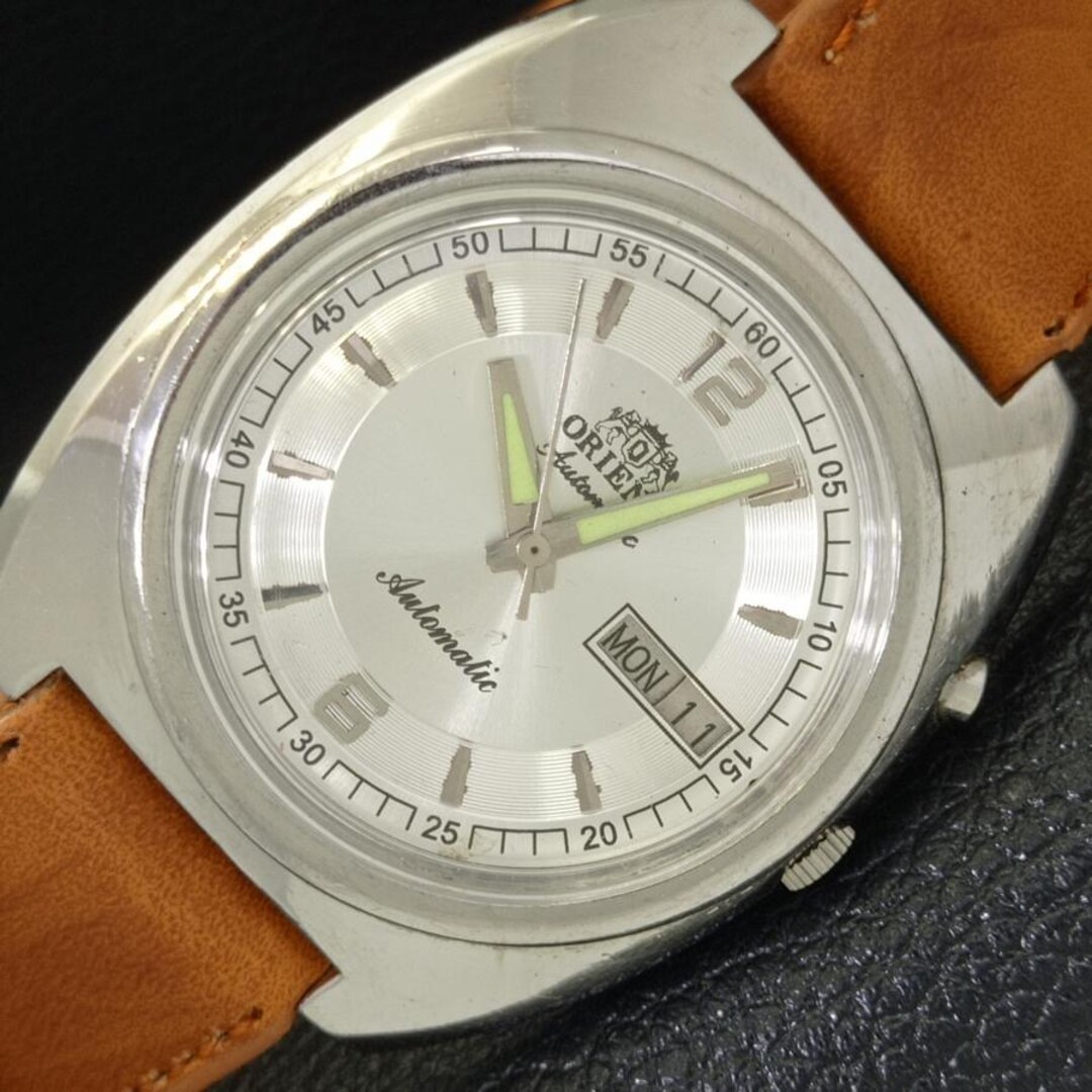 Vintage Orient Automatic 46941 Mens Japan Day/date Silver Dial Wrist ...