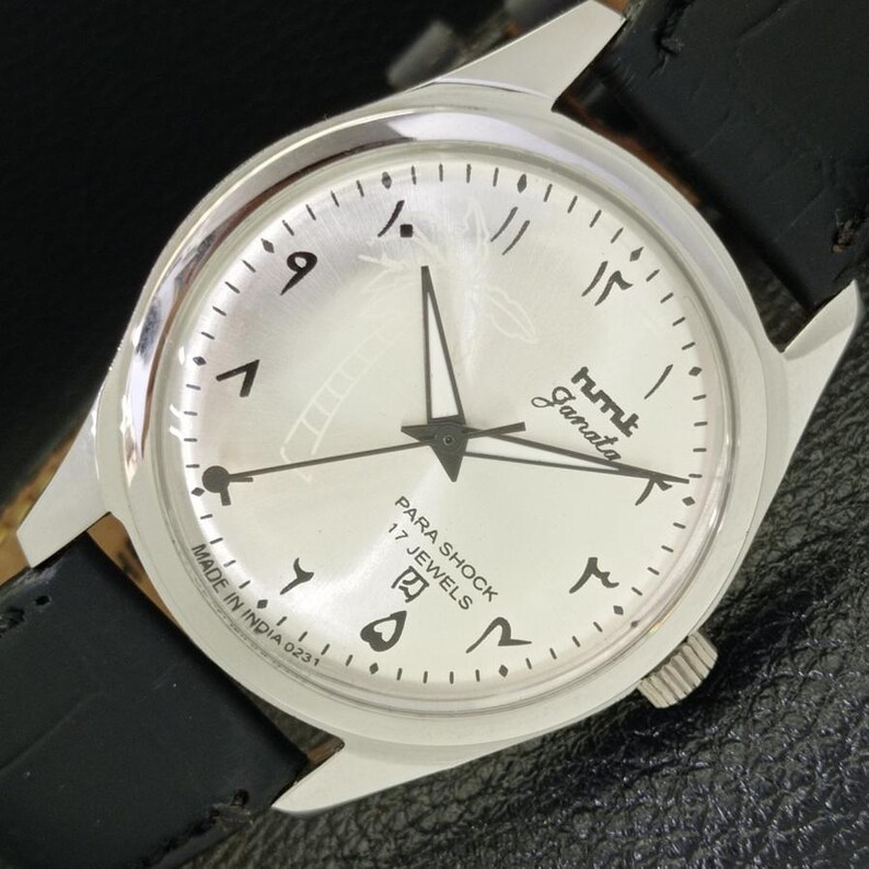 Genuine Vintage Hmt Janata Hand-winding Indian Mens Arabic Silver Dial ...