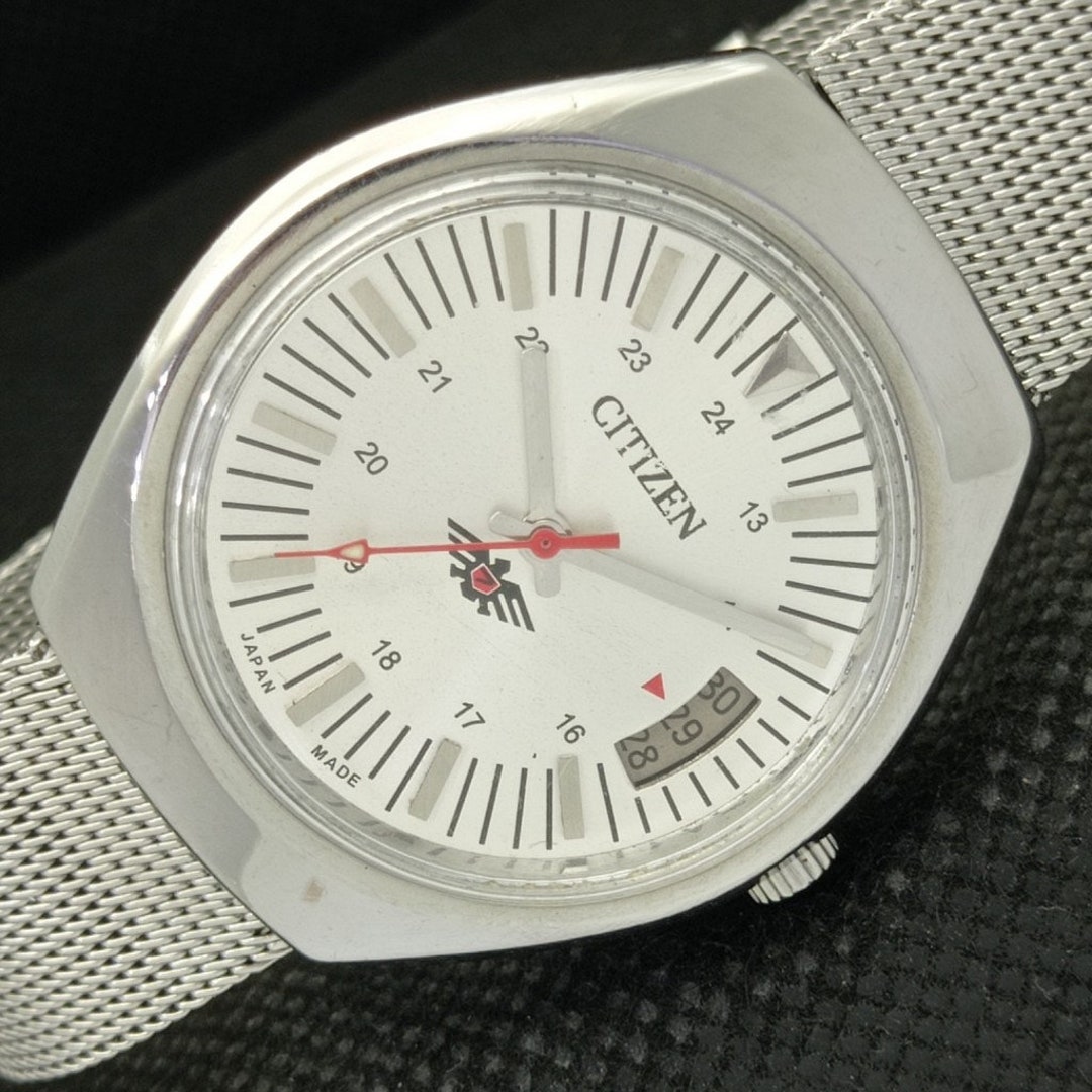 Vintage Citizen Winding 8260a Japan Mens Date Silver Dial - Etsy