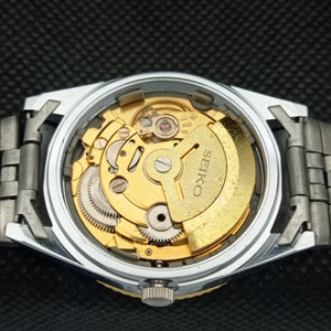 Vintage Seiko Transparent Back Japan Mens Day/date Automatic Yellow ...