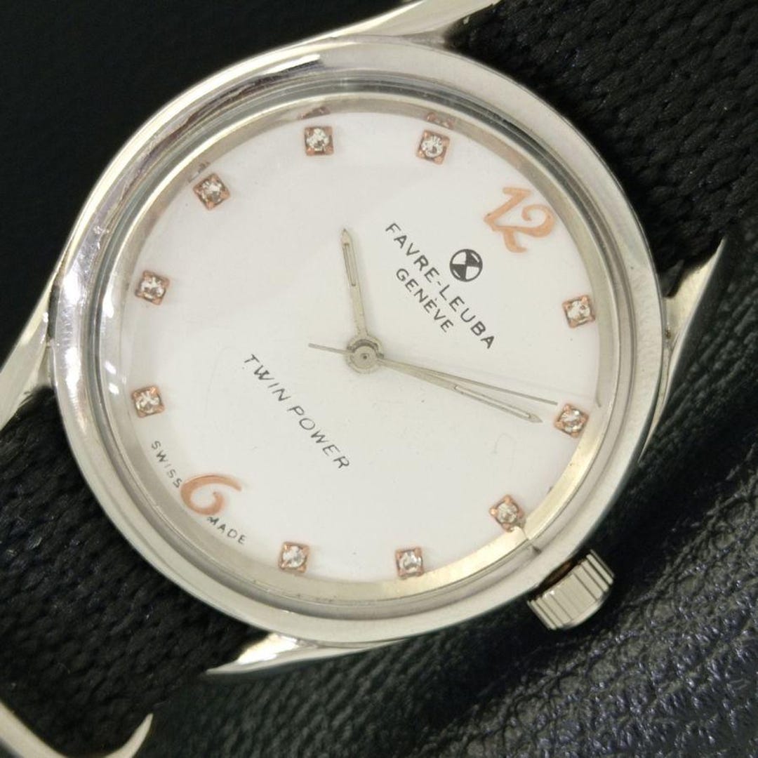 Vintage Favre Leuba Geneve Twin Power Swiss 253 Hand-winding Mens Wrist ...