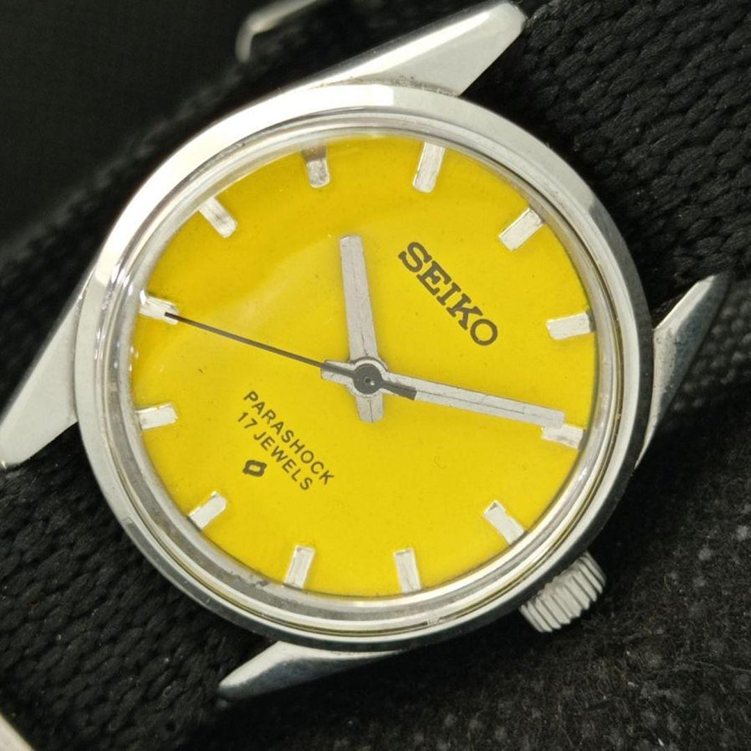 Vintage Seiko Hand-winding 66b Japan Boy Yellow Dial Wrist Watch ...