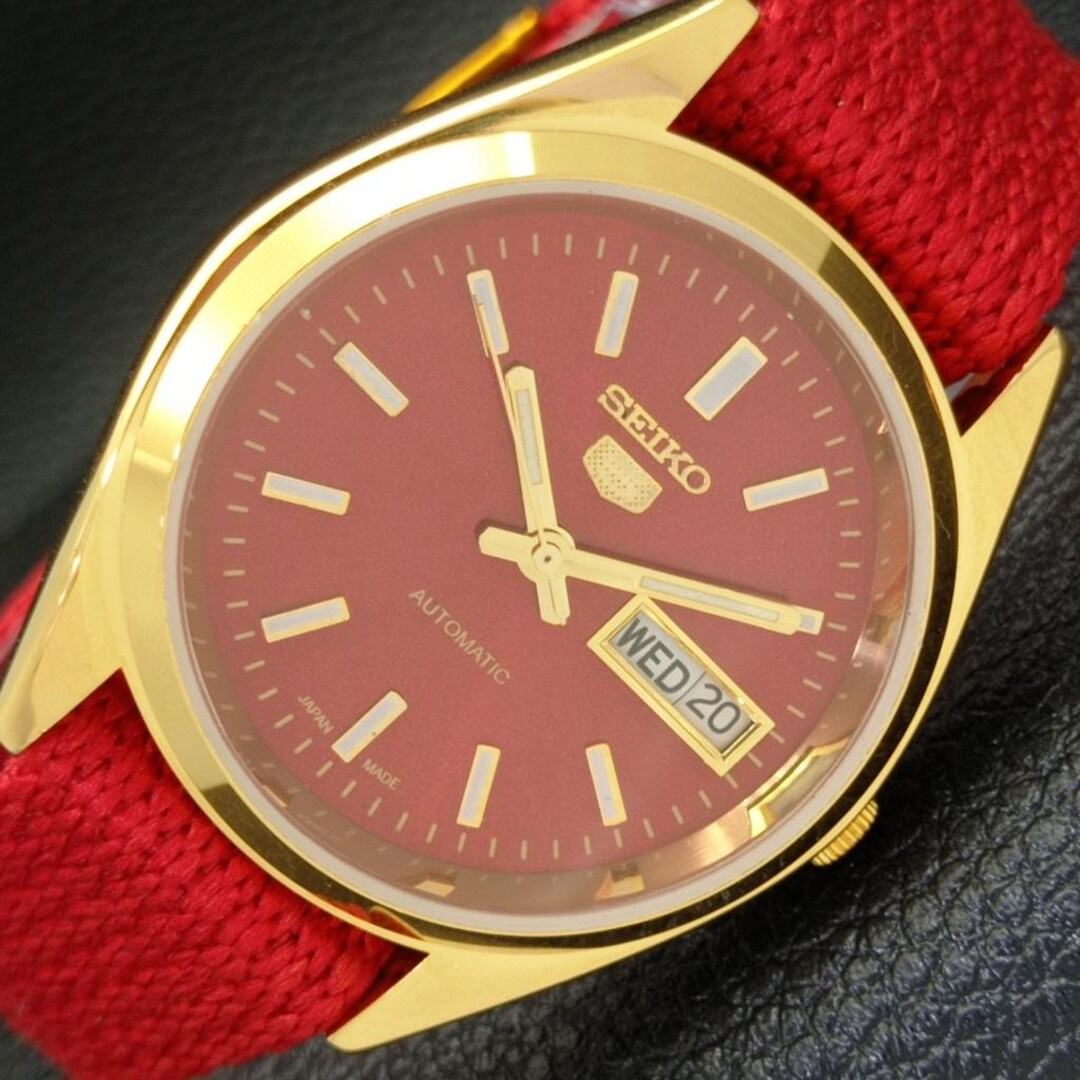 Vintage Seiko 5 Automatic 6309a Refurbished Japan Mens Day/date Red ...