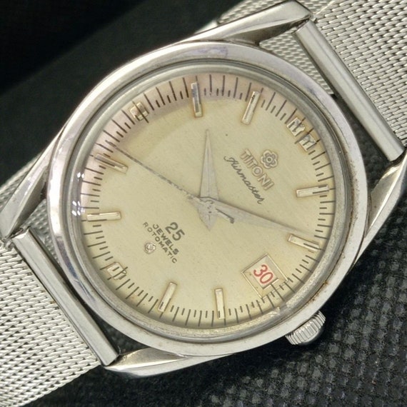 Vintage Titoni airmaster rotomatic Swiss mens date or… - Gem