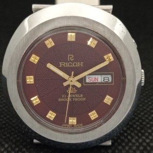 Genuine Vintage Ricoh R31 Automatic Japan Mens Day/date Oval Shape ...