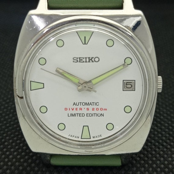 Vintage Seiko 5 automatic 7005a Japan mens date white… - Gem