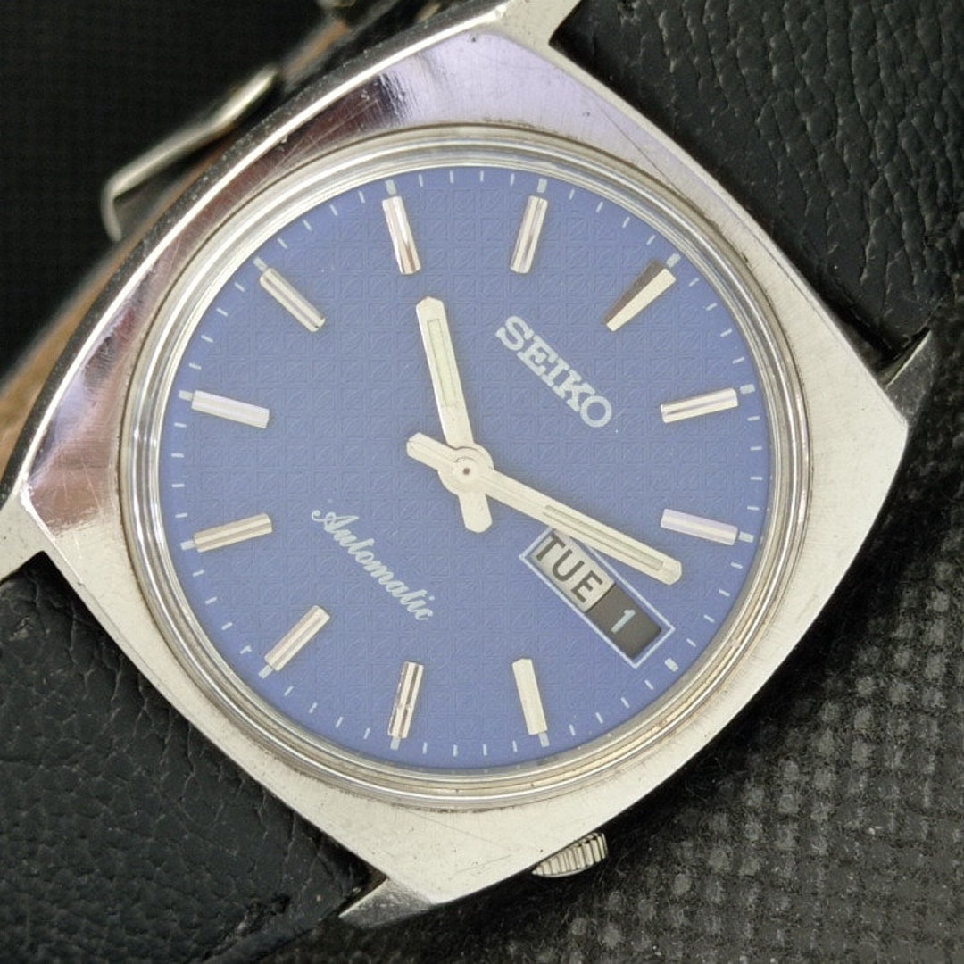 Vintage Seiko 5 Automatic 6119c Japan Mens Day/date Blue Dial ...