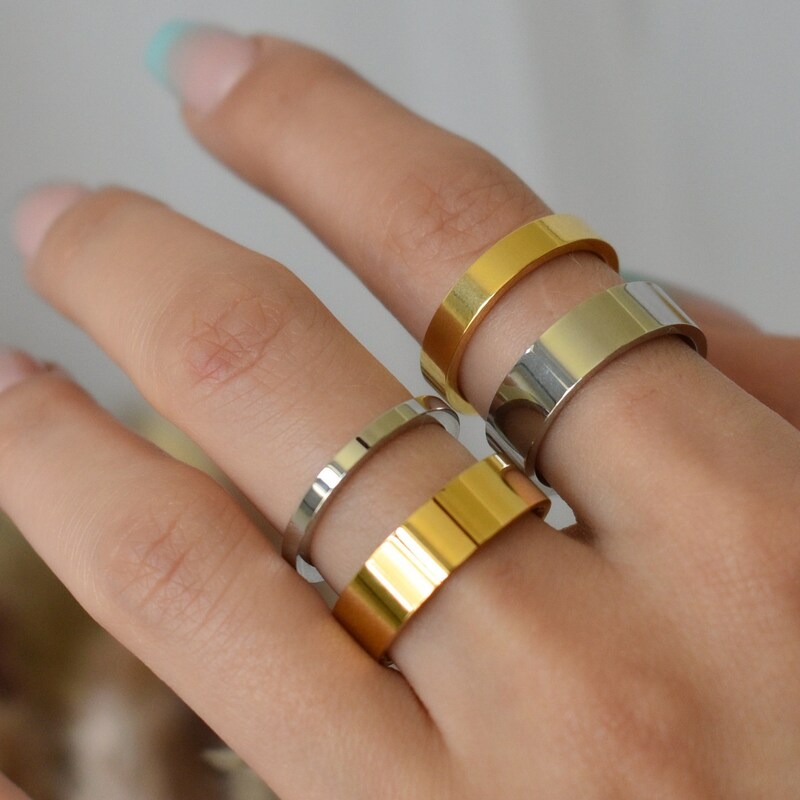 Modern Gold Ring - Etsy
