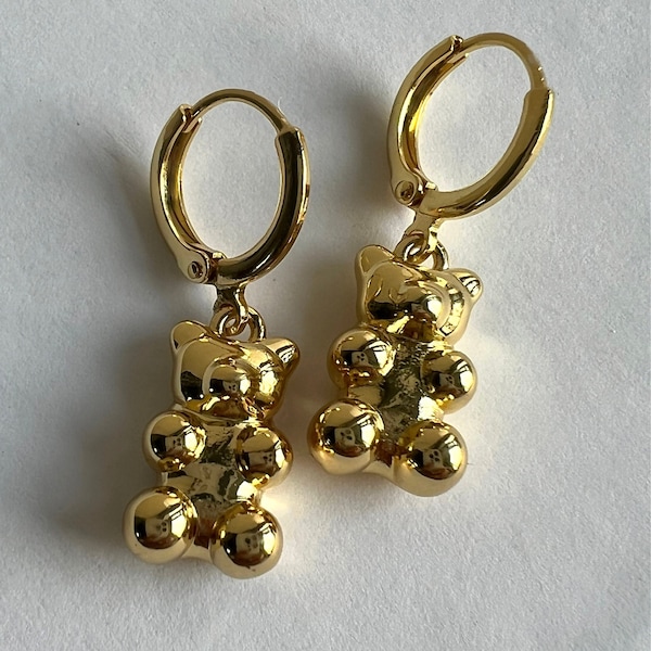 Gummy Bear Earring Gold - Etsy
