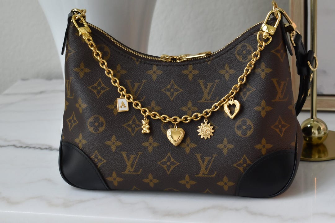 Bag Charm, Gold Filled Purse Chain With Multi Charm, Women Handbag ...