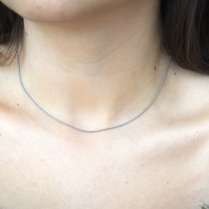 Silver Chain Necklace Twist Rope Dainty Snake Chain Twist | Etsy