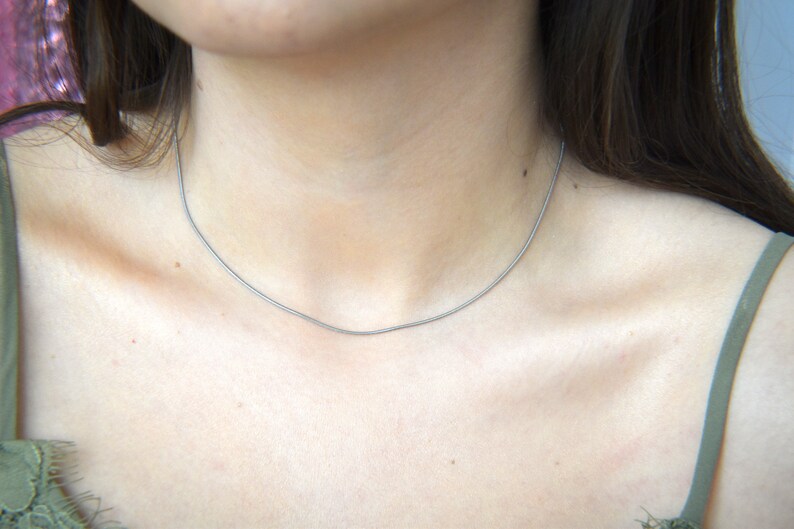 Silver Chain Necklace Twist Rope Dainty Snake Chain Twist - Etsy