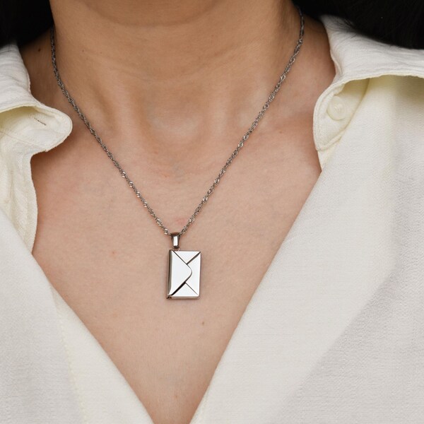 Envelope Necklace - Etsy