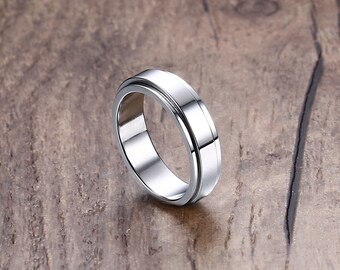 Silver Spinner Ring - Etsy